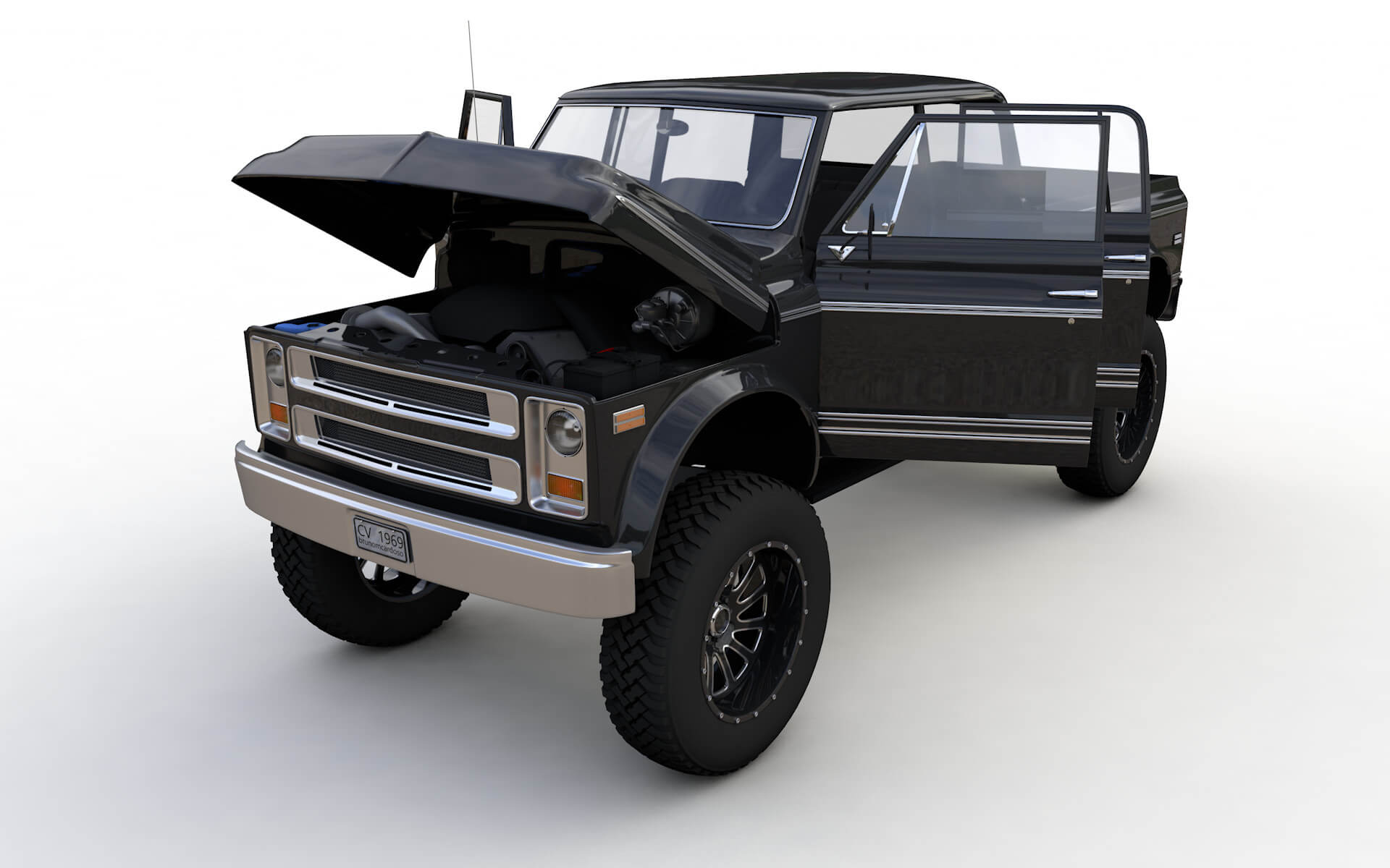 Chevy C40 Custom Pickup Truck 1969 - 3D Model by brunomcardoso
