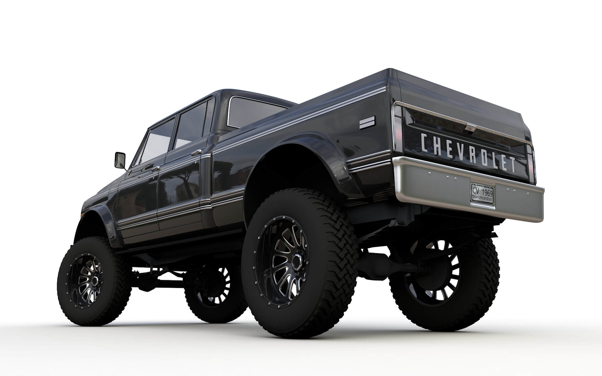 Chevy C40 Custom Pickup Truck 1969 - 3D Model by brunomcardoso
