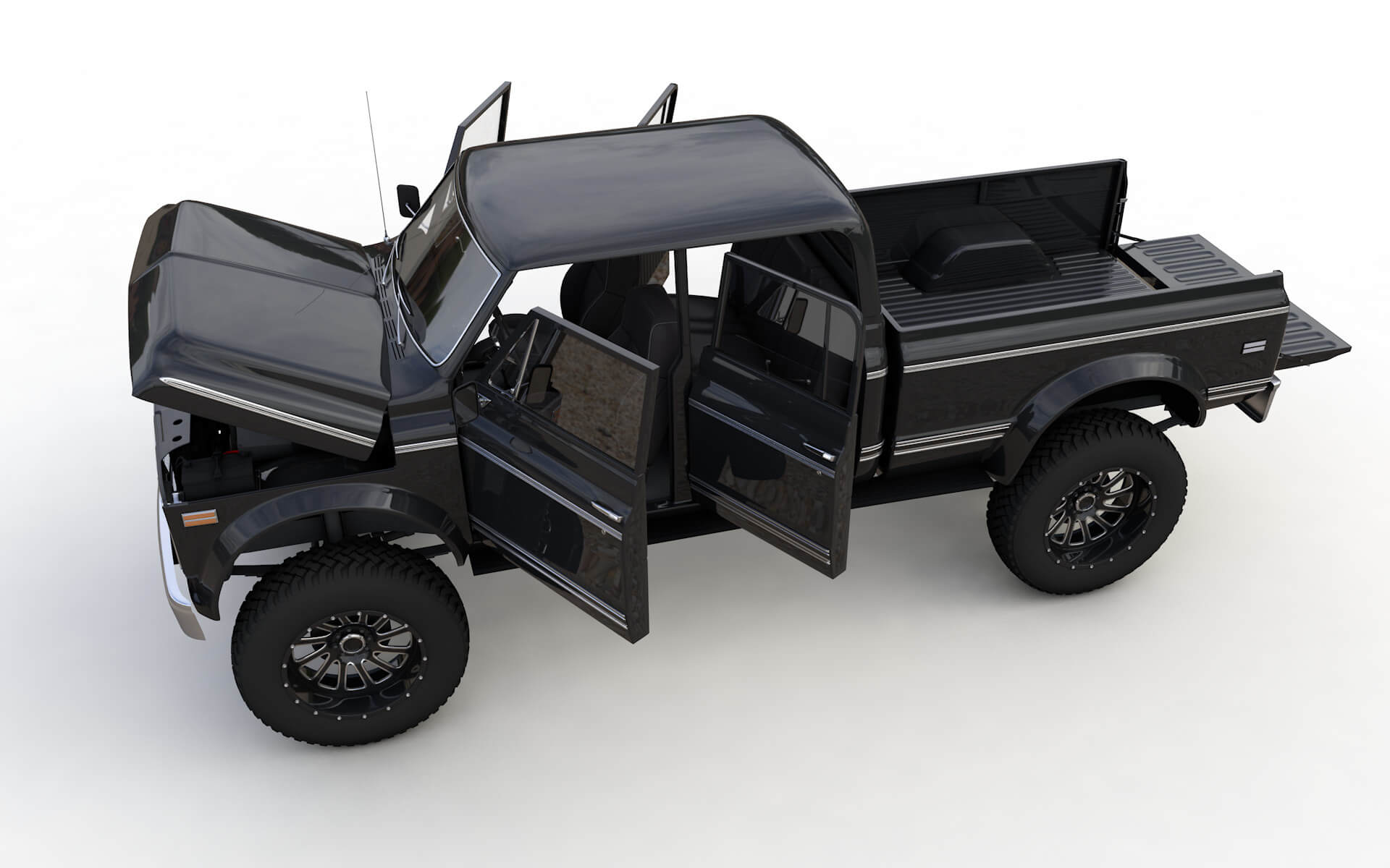 Chevy C40 Custom Pickup Truck 1969 - 3D Model by brunomcardoso