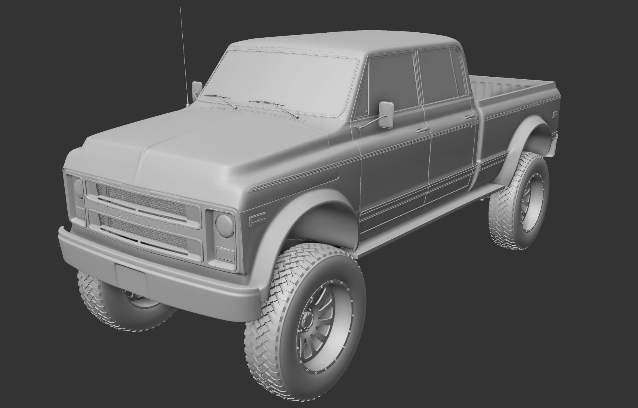 Chevy C40 Custom Pickup Truck 1969 - 3D Model by brunomcardoso