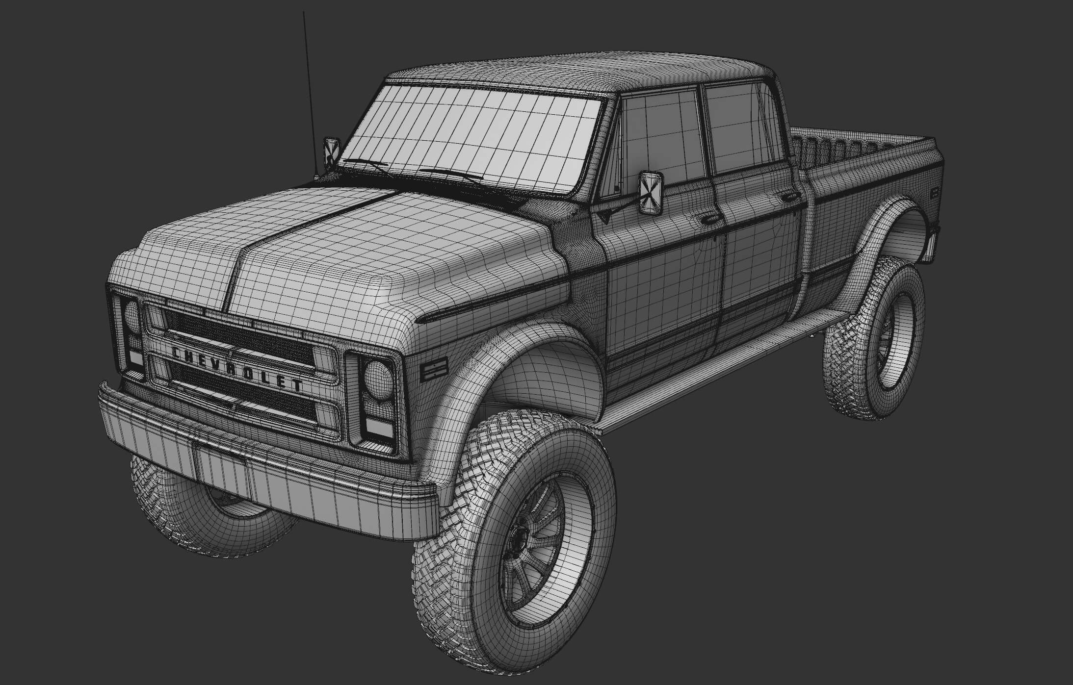 Chevy C40 Custom Pickup Truck 1969 - 3D Model by brunomcardoso