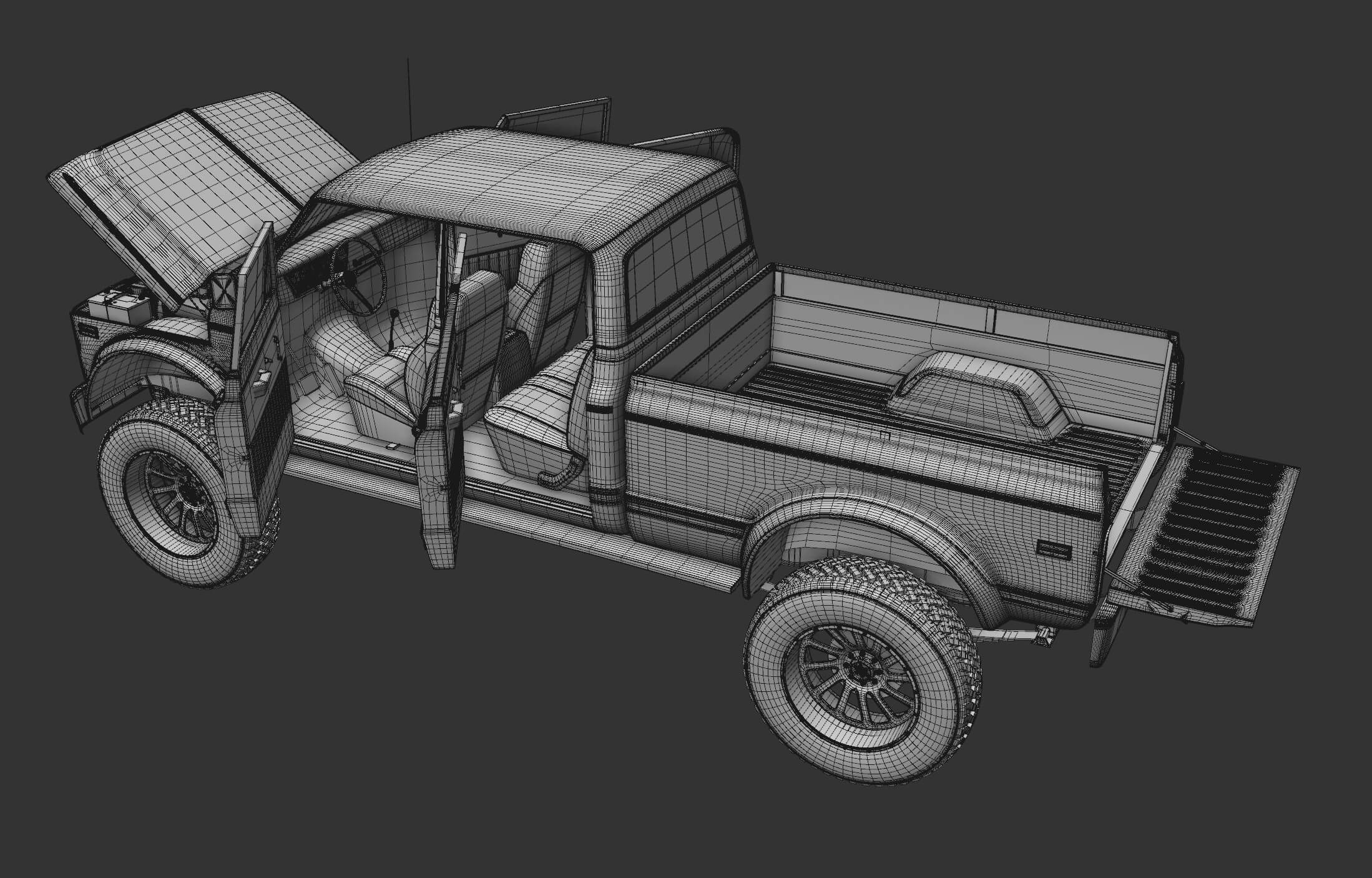 Chevy C40 Custom Pickup Truck 1969 - 3D Model by brunomcardoso