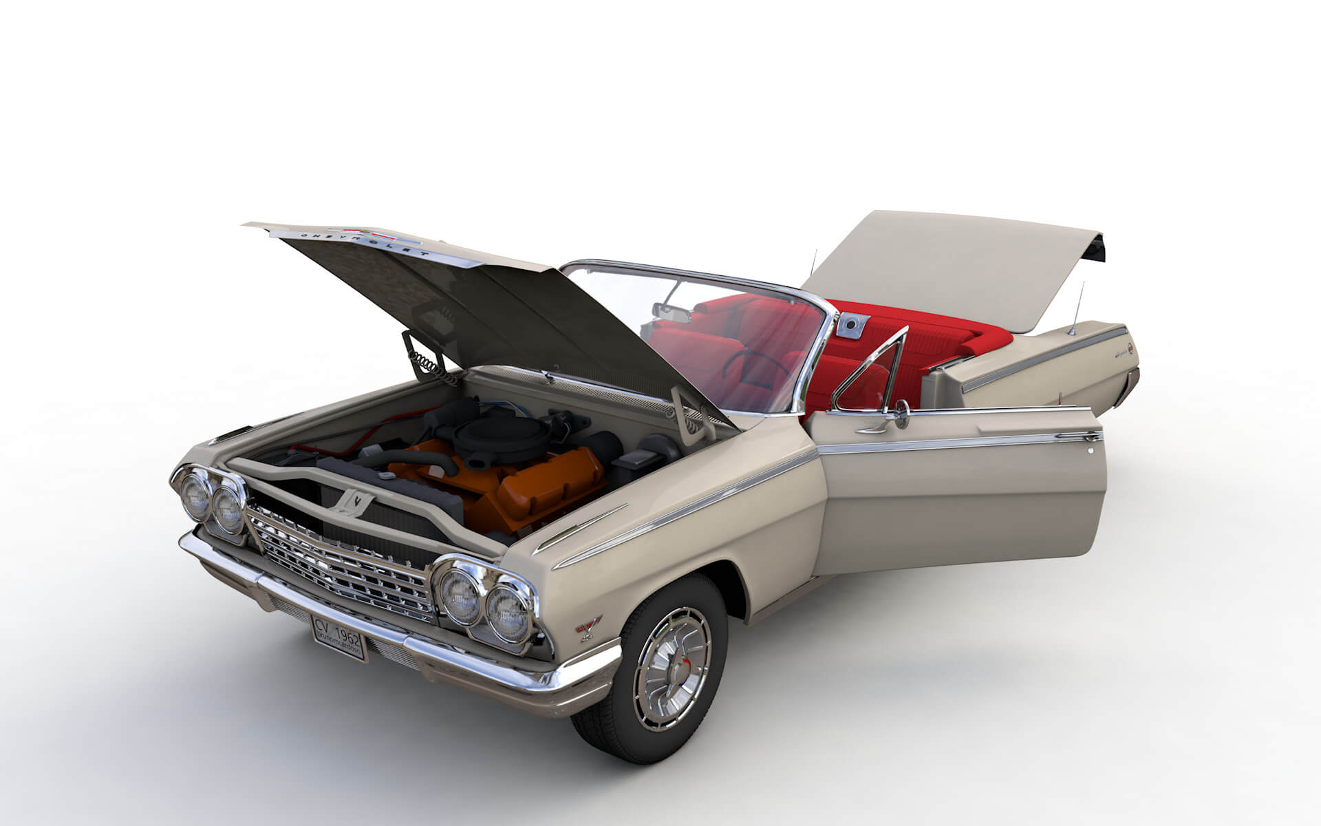 Chevy Impala SS Convertible 1962 - 3D Model by brunomcardoso