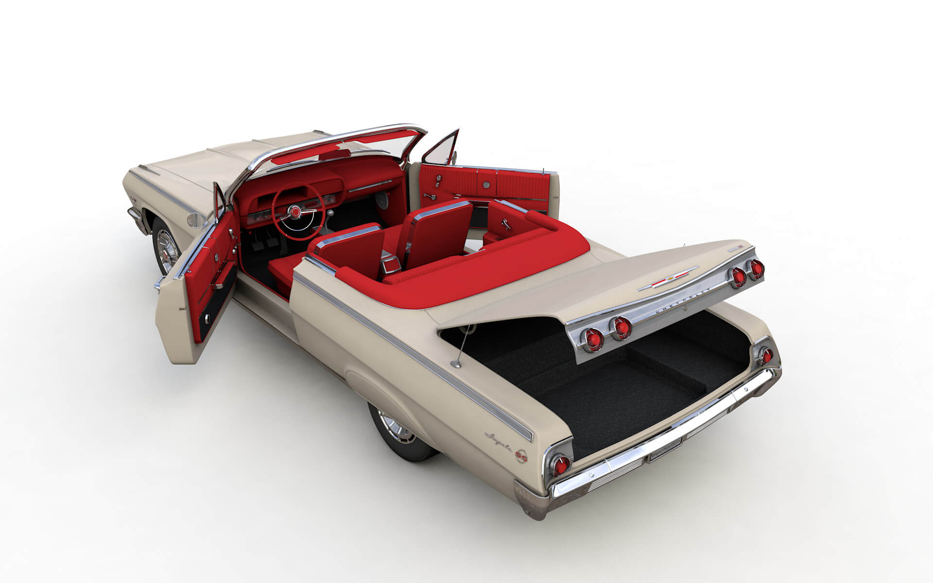 Chevy Impala SS Convertible 1962 - 3D Model by brunomcardoso