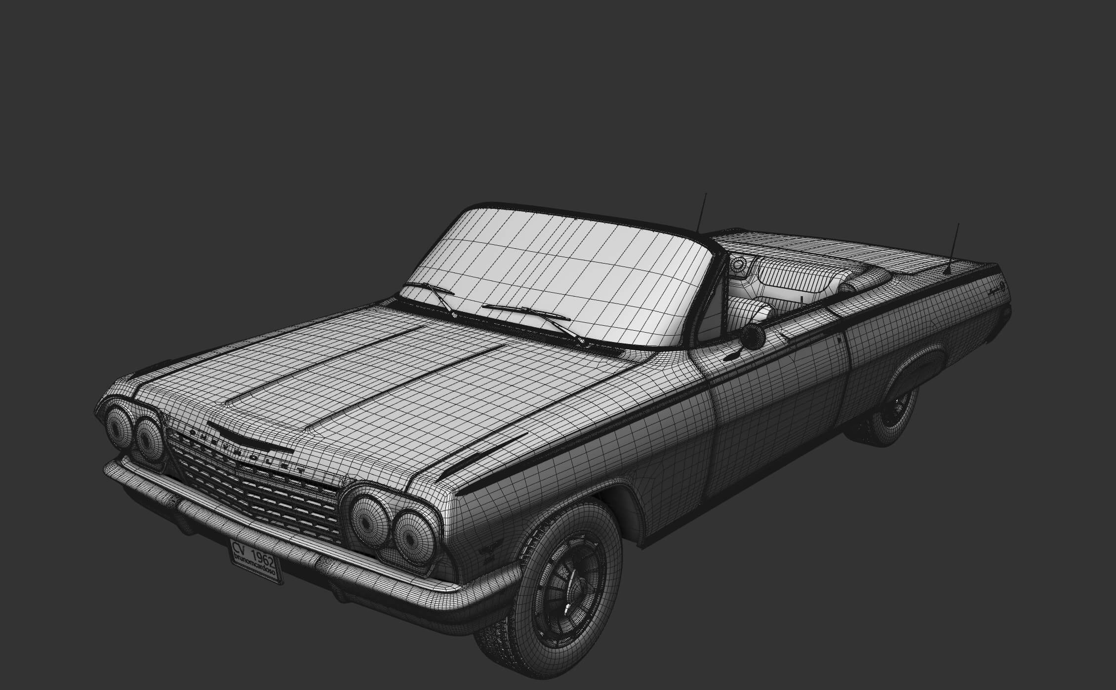 Chevy Impala SS Convertible 1962 - 3D Model by brunomcardoso