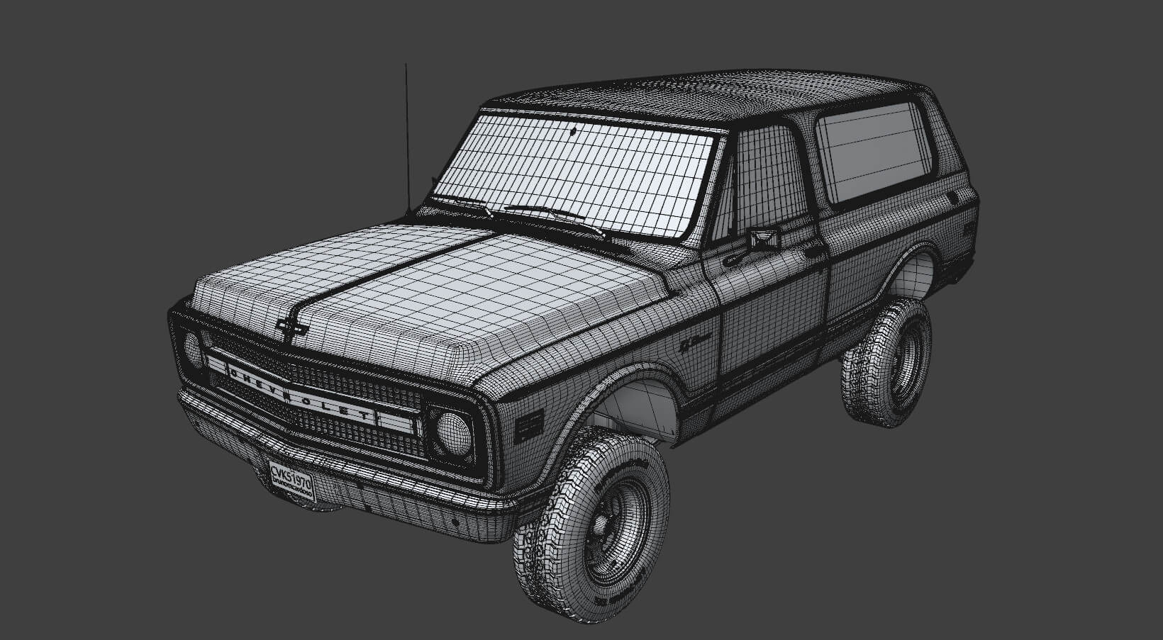 Chevy K5 Blazer 1970 - 3D Model by brunomcardoso