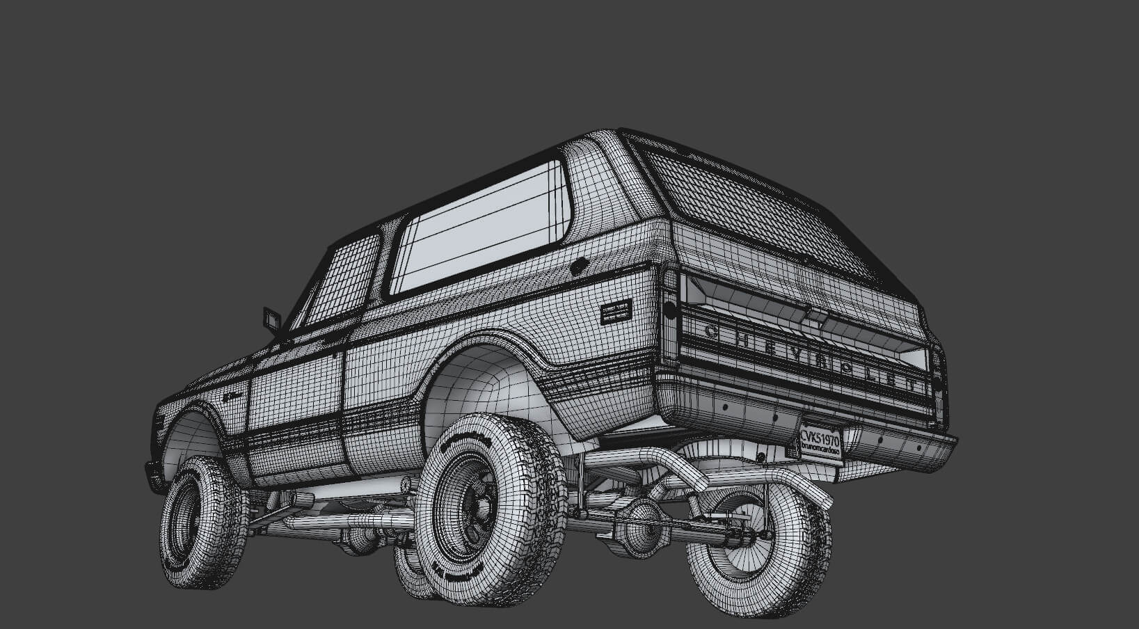 Chevy K5 Blazer 1970 - 3D Model by brunomcardoso