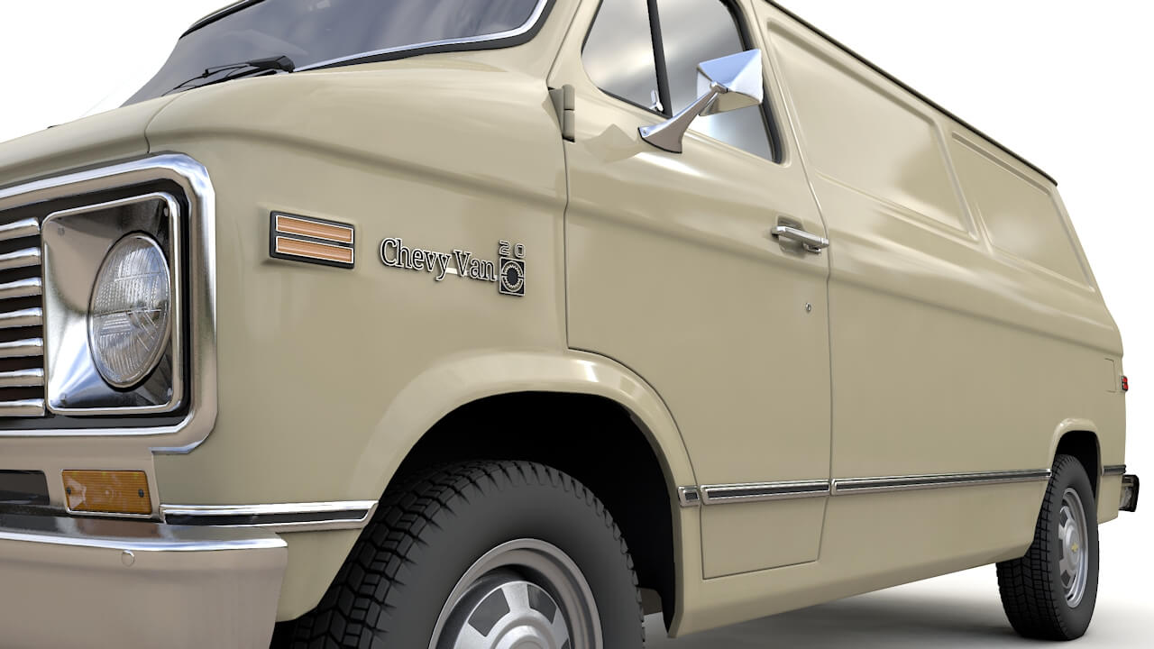 Chevy Van 1971 - 3D Model by brunomcardoso