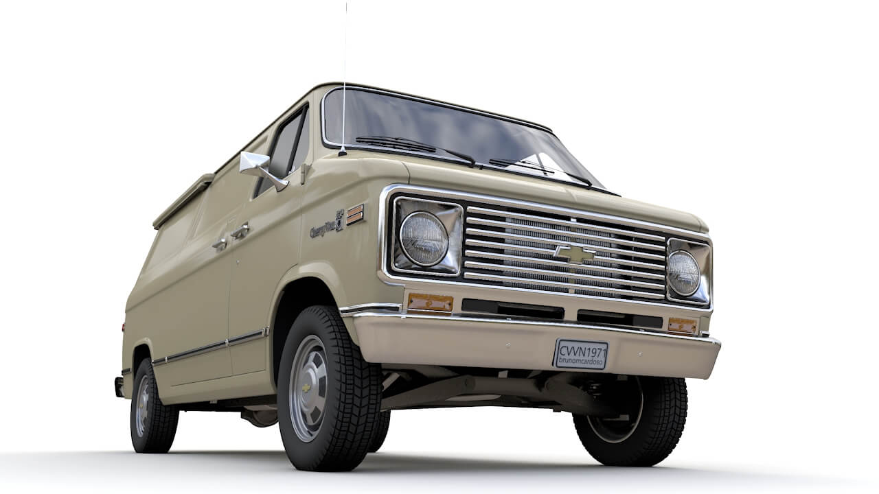 Chevy Van 1971 - 3D Model by brunomcardoso