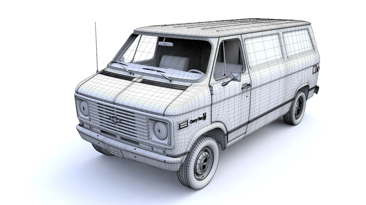 Chevy Van 1971 - 3D Model by brunomcardoso