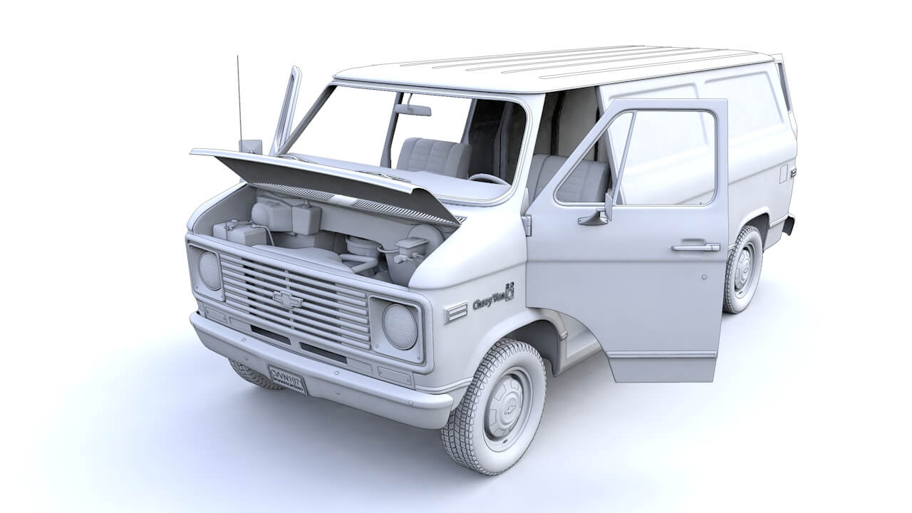 Chevy Van 1971 - 3D Model by brunomcardoso