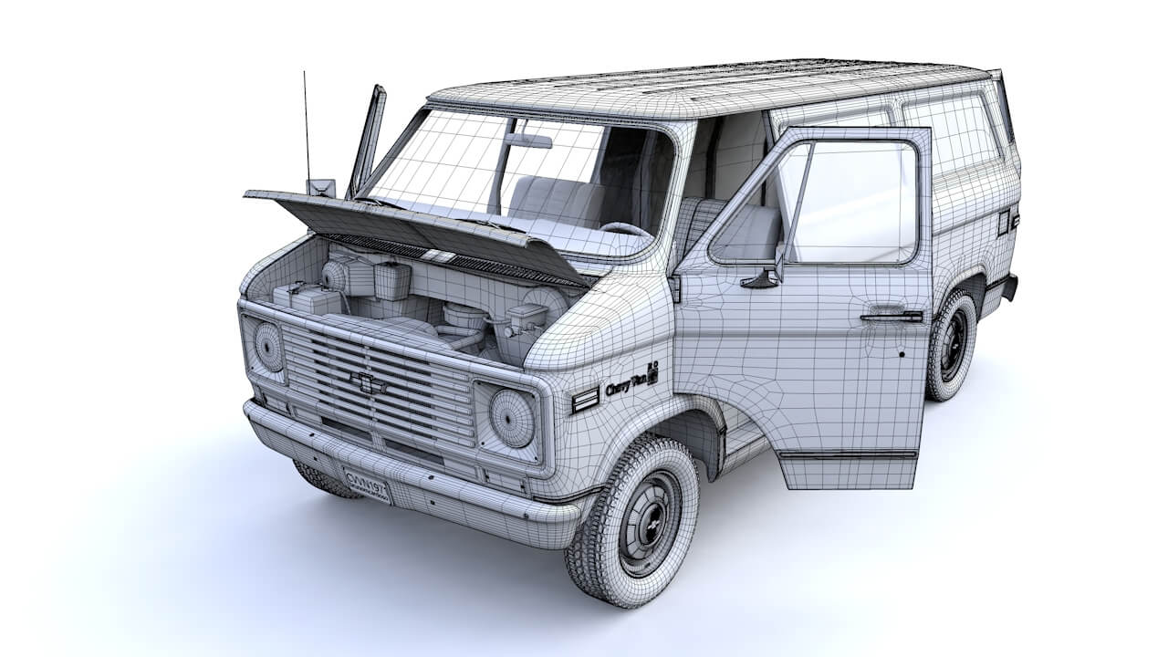 Chevy Van 1971 - 3D Model by brunomcardoso