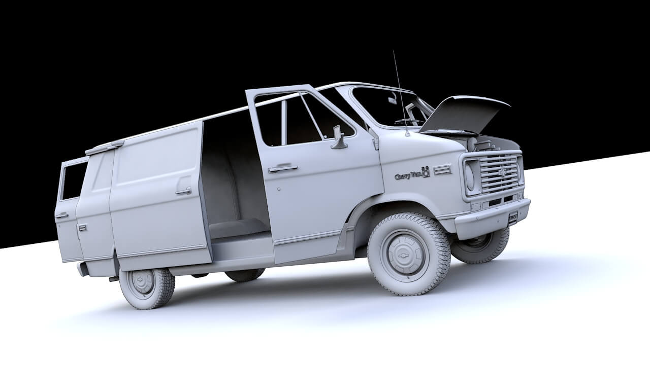 Chevy Van 1971 - 3D Model by brunomcardoso