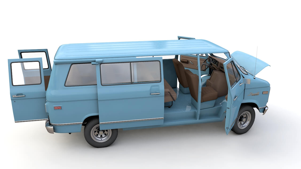 Chevy Van Beauville 1971 - 3D Model by brunomcardoso