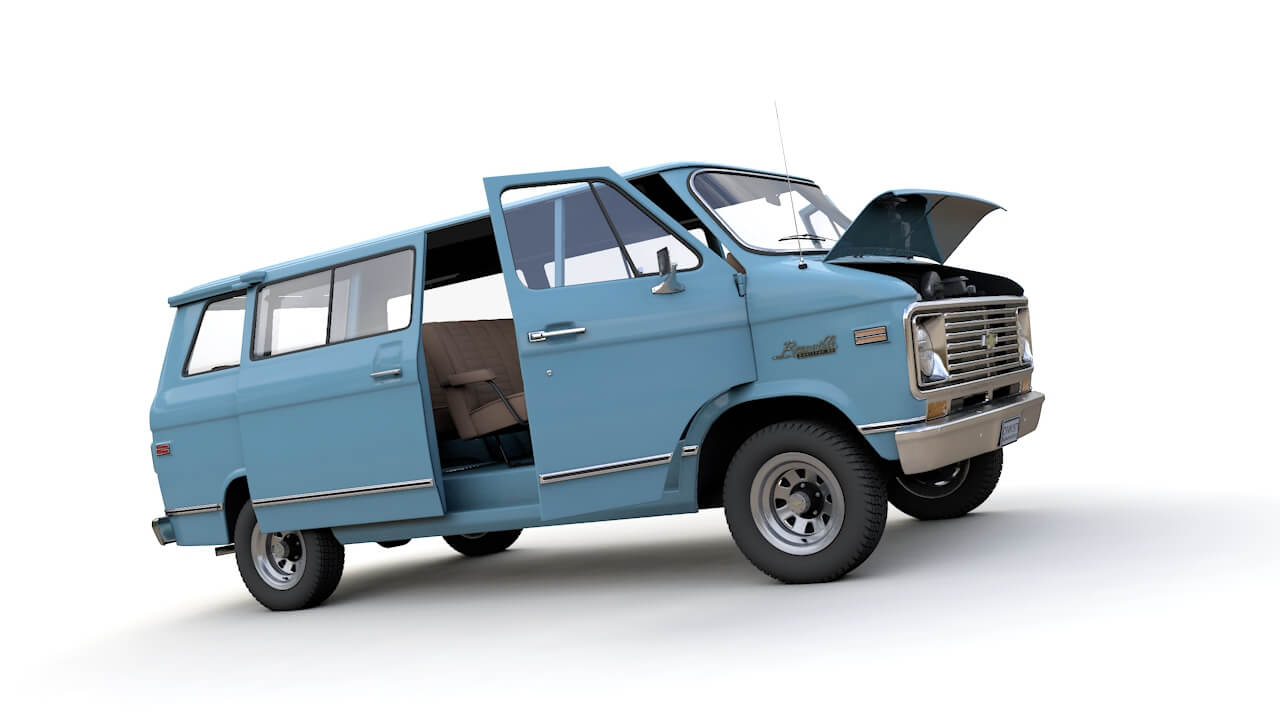 Chevy Van Beauville 1971 - 3D Model by brunomcardoso