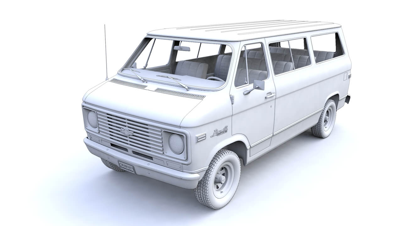 Chevy Van Beauville 1971 - 3D Model by brunomcardoso