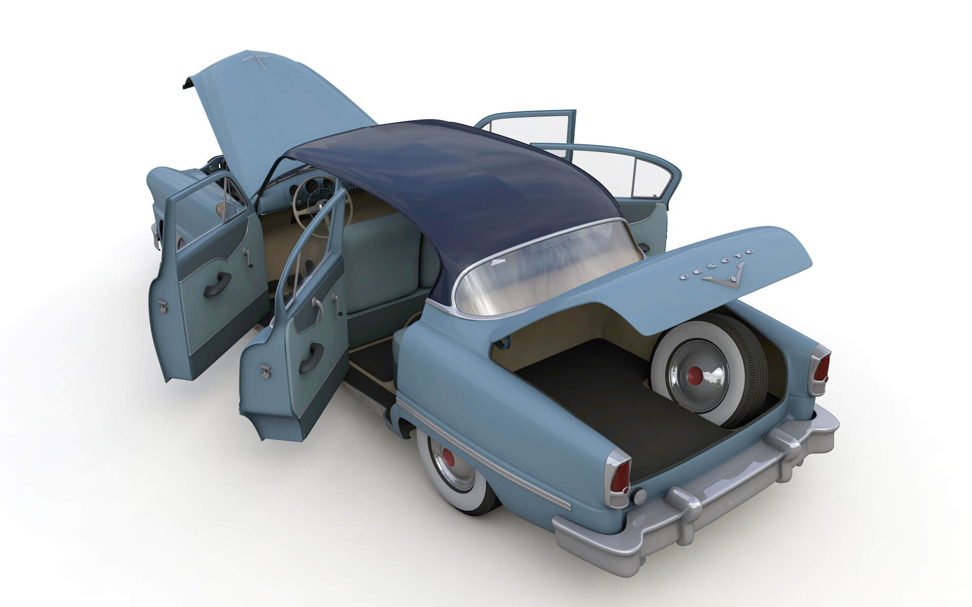 Desoto Firedome Sedan 1953 - 3D Model by brunomcardoso