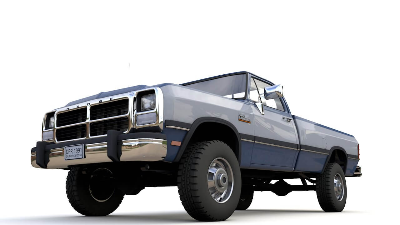 Dodge Power Ram 250 Single Cab 1993 - 3D Model by brunomcardoso