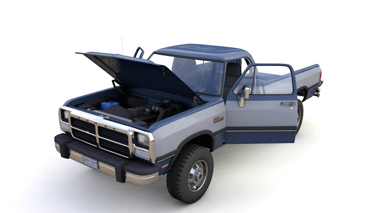 Dodge Power Ram 250 Single Cab 1993 - 3D Model by brunomcardoso