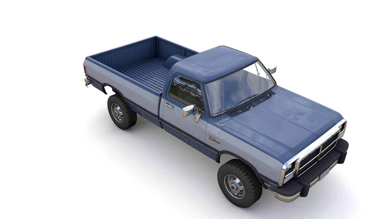 Dodge Power Ram 250 Single Cab 1993 - 3D Model by brunomcardoso