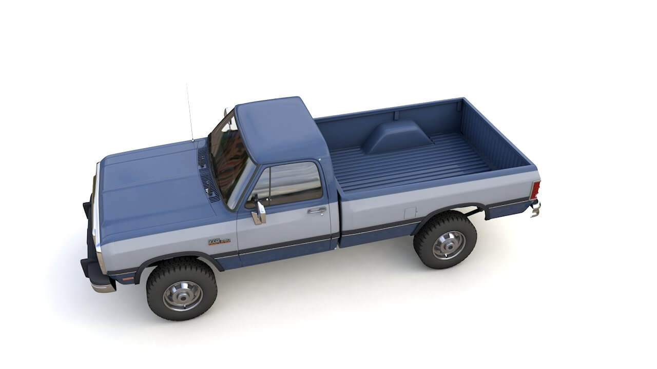 Dodge Power Ram 250 Single Cab 1993 - 3D Model by brunomcardoso