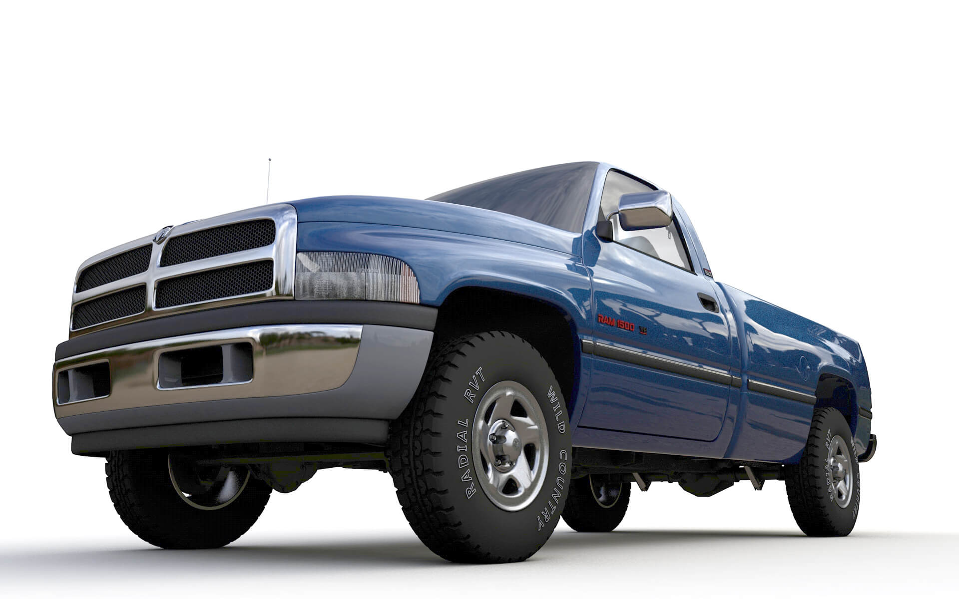 Dodge Ram 1500 V8 Single Cab 1995 - 3D Model by brunomcardoso