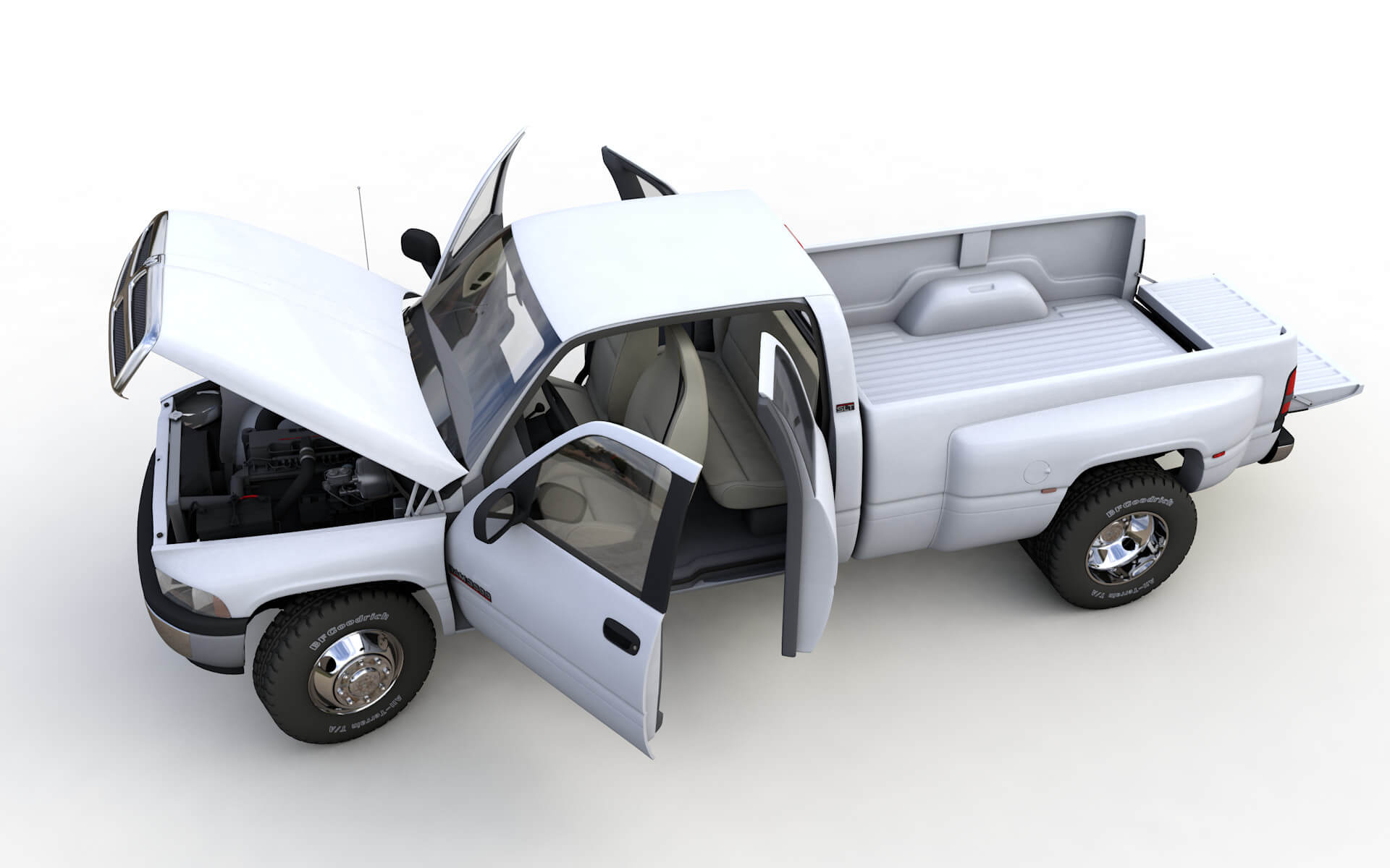 Dodge Ram 3500 Dually 2001 - 3D Model by brunomcardoso