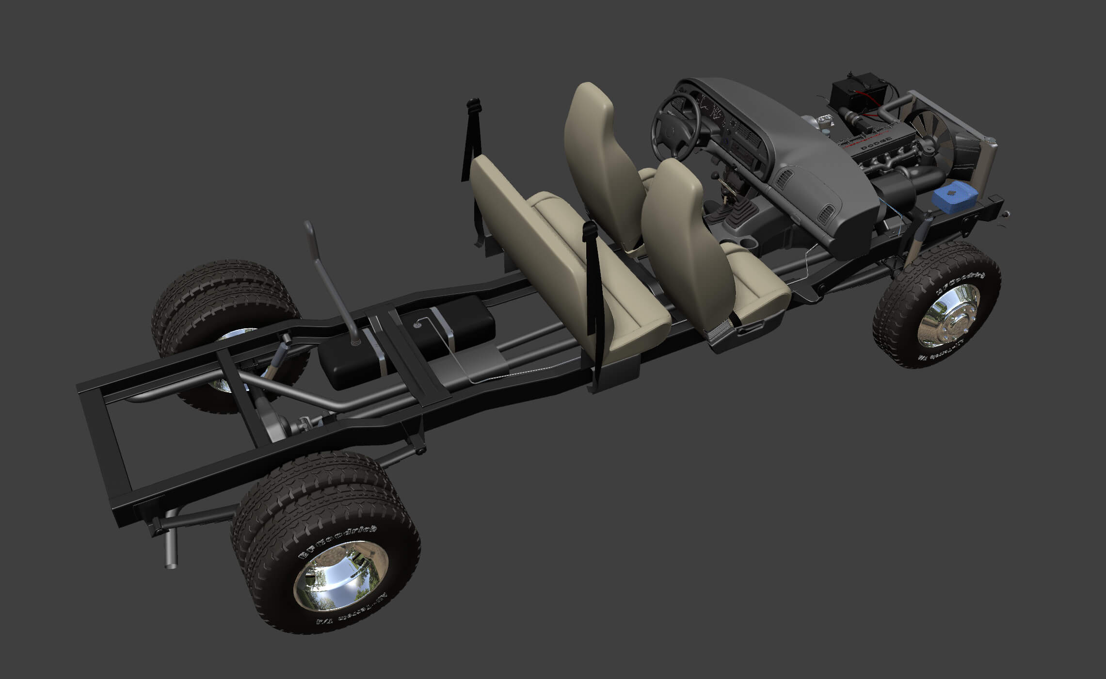 Dodge Ram 3500 Dually 2001 - 3D Model by brunomcardoso