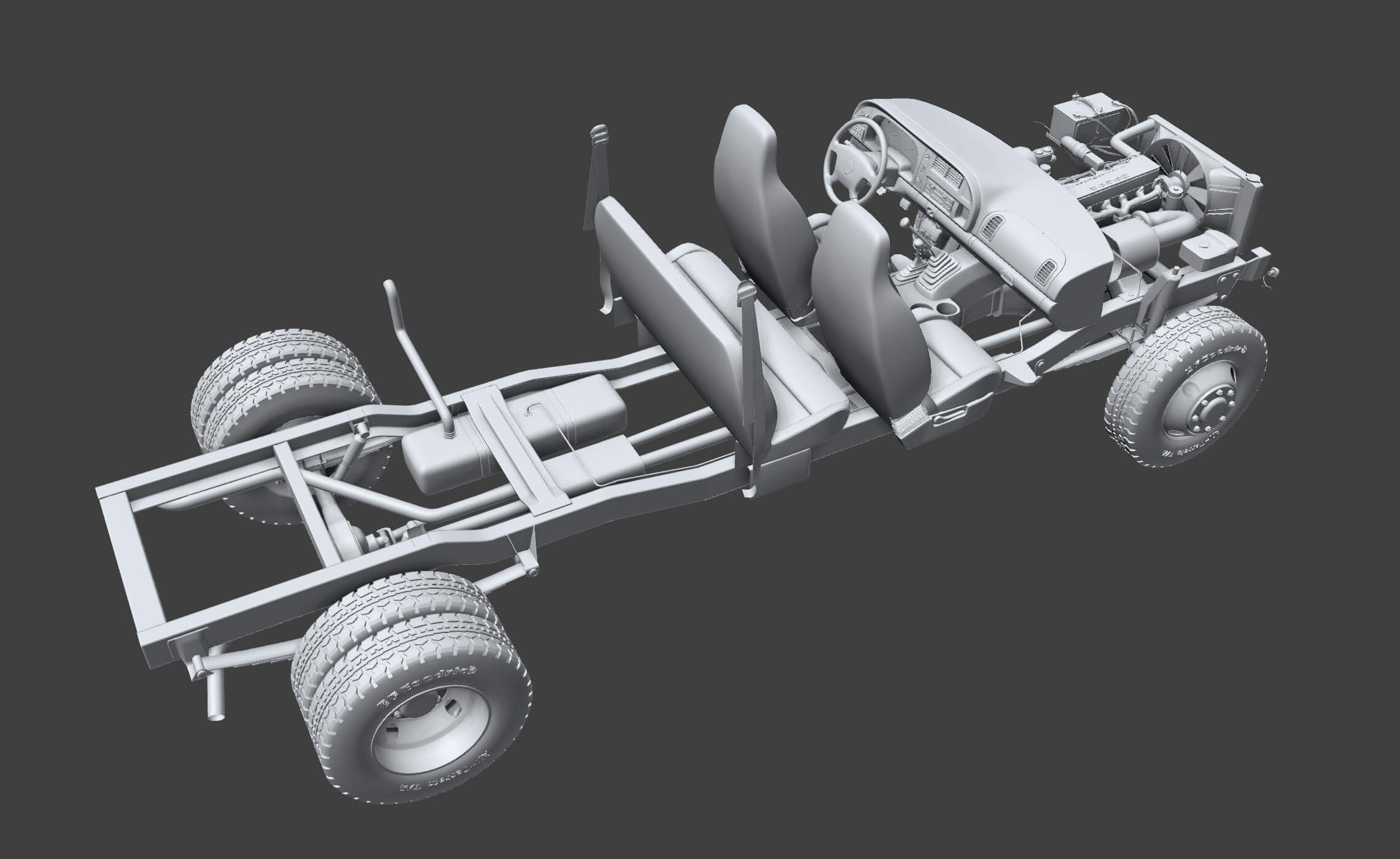 Dodge Ram 3500 Dually 2001 - 3D Model by brunomcardoso