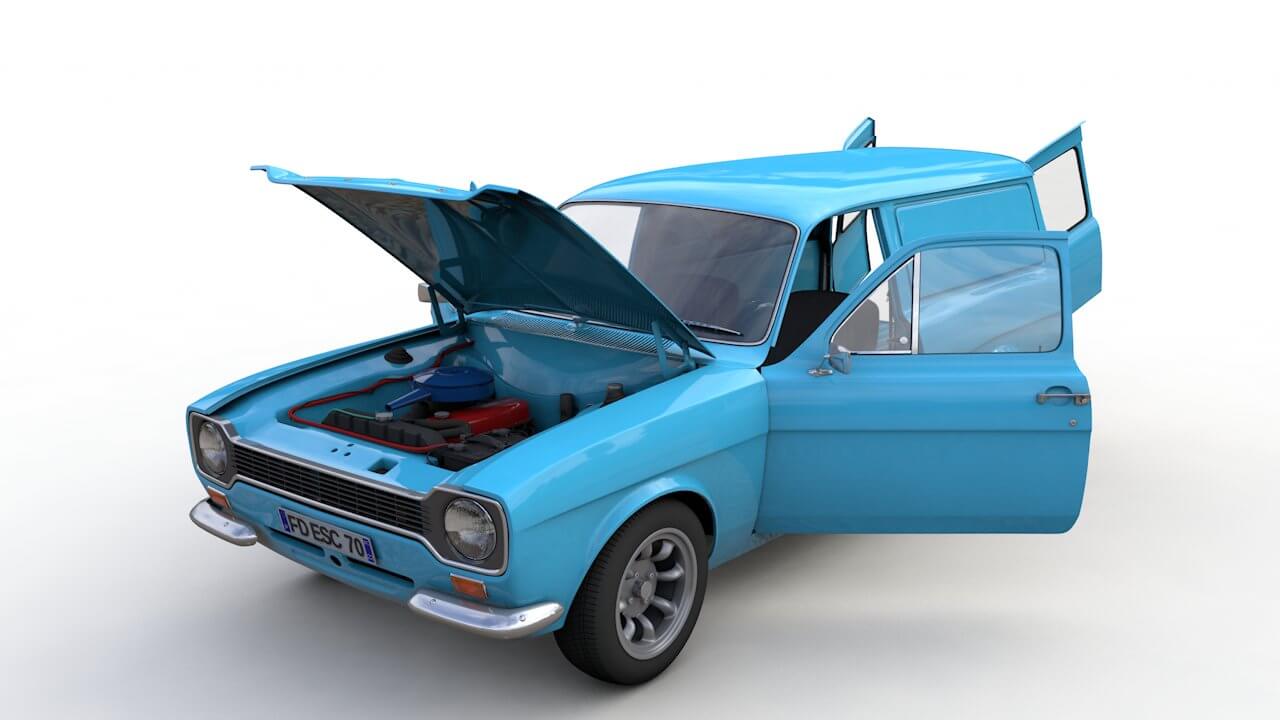 Escort Mk1 Panel Van 1970 - 3D Model by brunomcardoso
