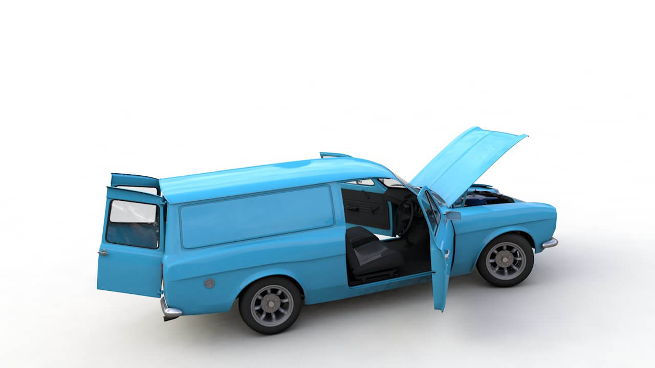 Escort Mk1 Panel Van 1970 - 3D Model by brunomcardoso