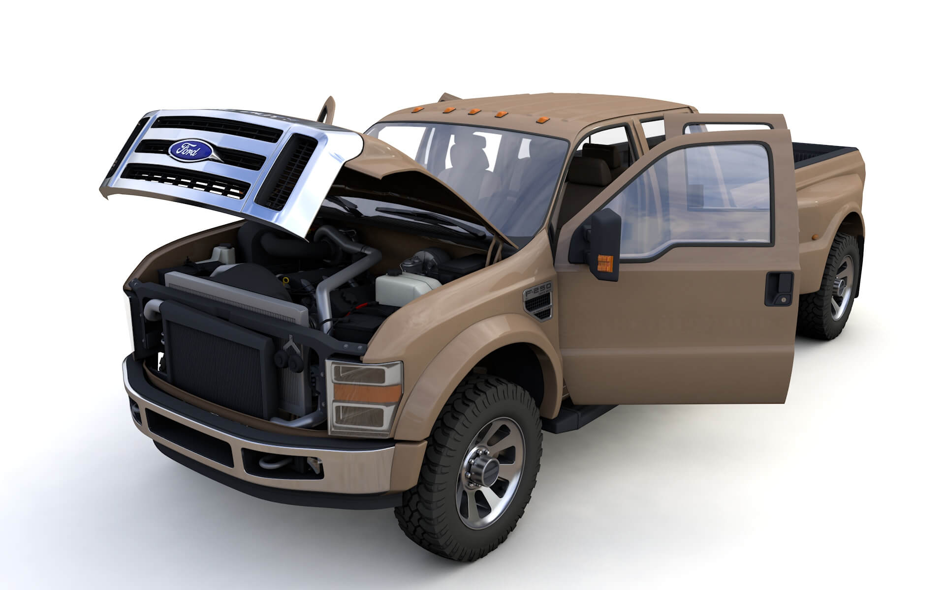 F250 XL Super Duty 2009 3D Model by brunomcardoso