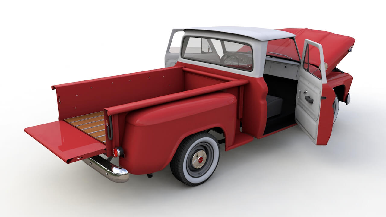 GMC Pickup Truck Stepside 1964 - 3D Model by brunomcardoso
