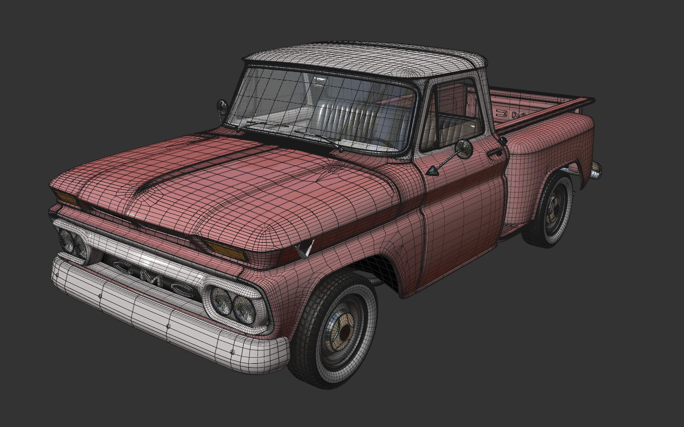 GMC Pickup Truck Stepside 1964 - 3D Model by brunomcardoso