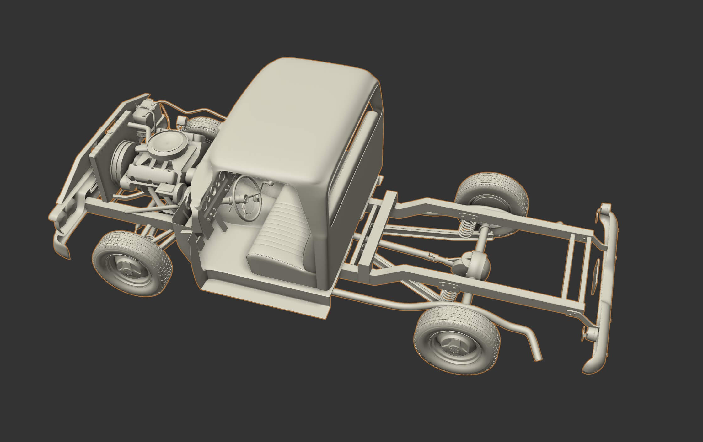 GMC Pickup Truck Stepside 1964 - 3D Model by brunomcardoso