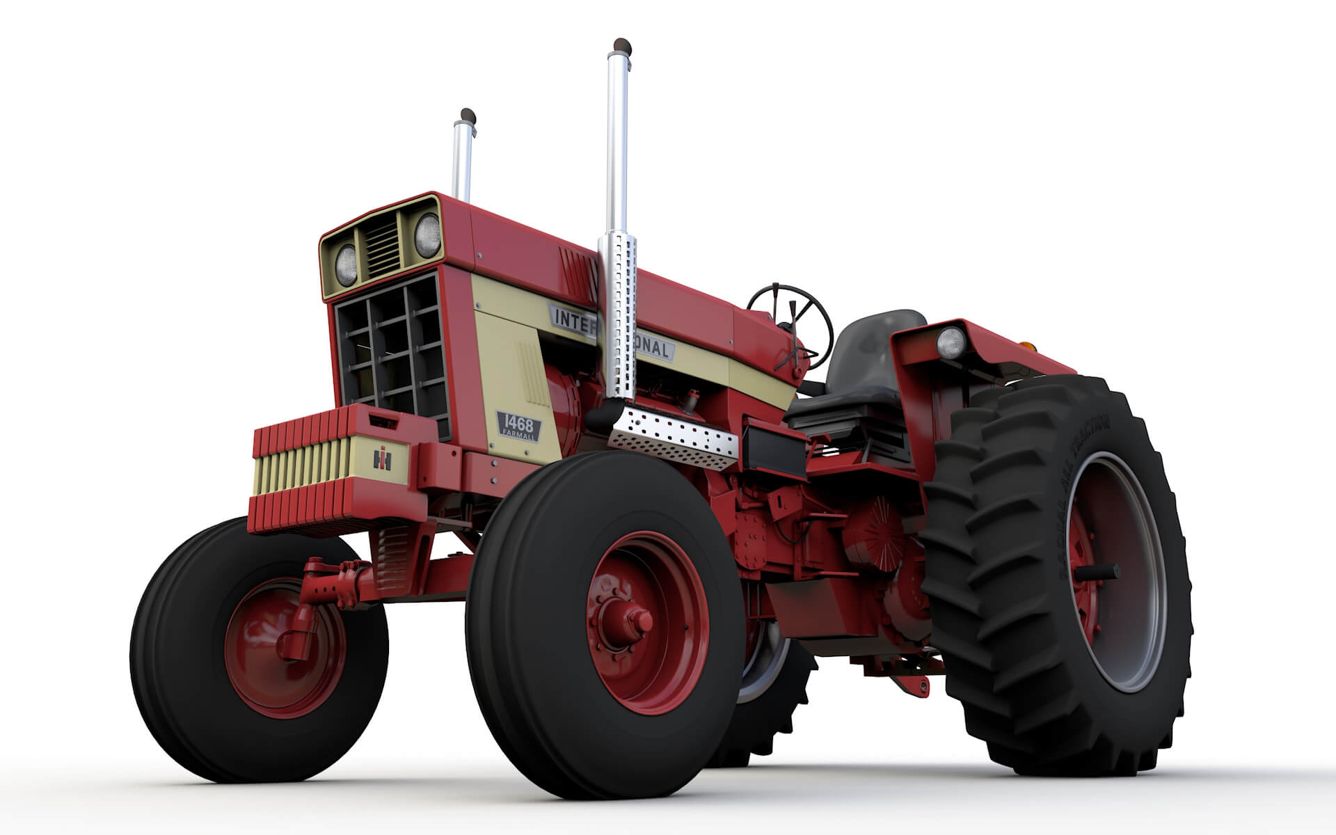 International Harvester 1468 Tractor 1972 - 3D Model by brunomcardoso