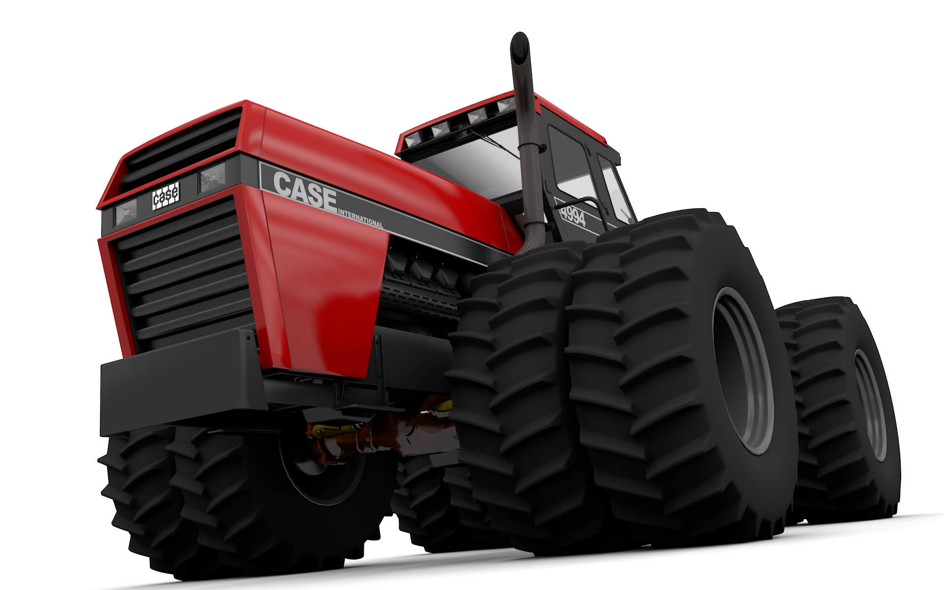 Ji Case 4994 1984 Tractor Red Version - 3D Model by brunomcardoso