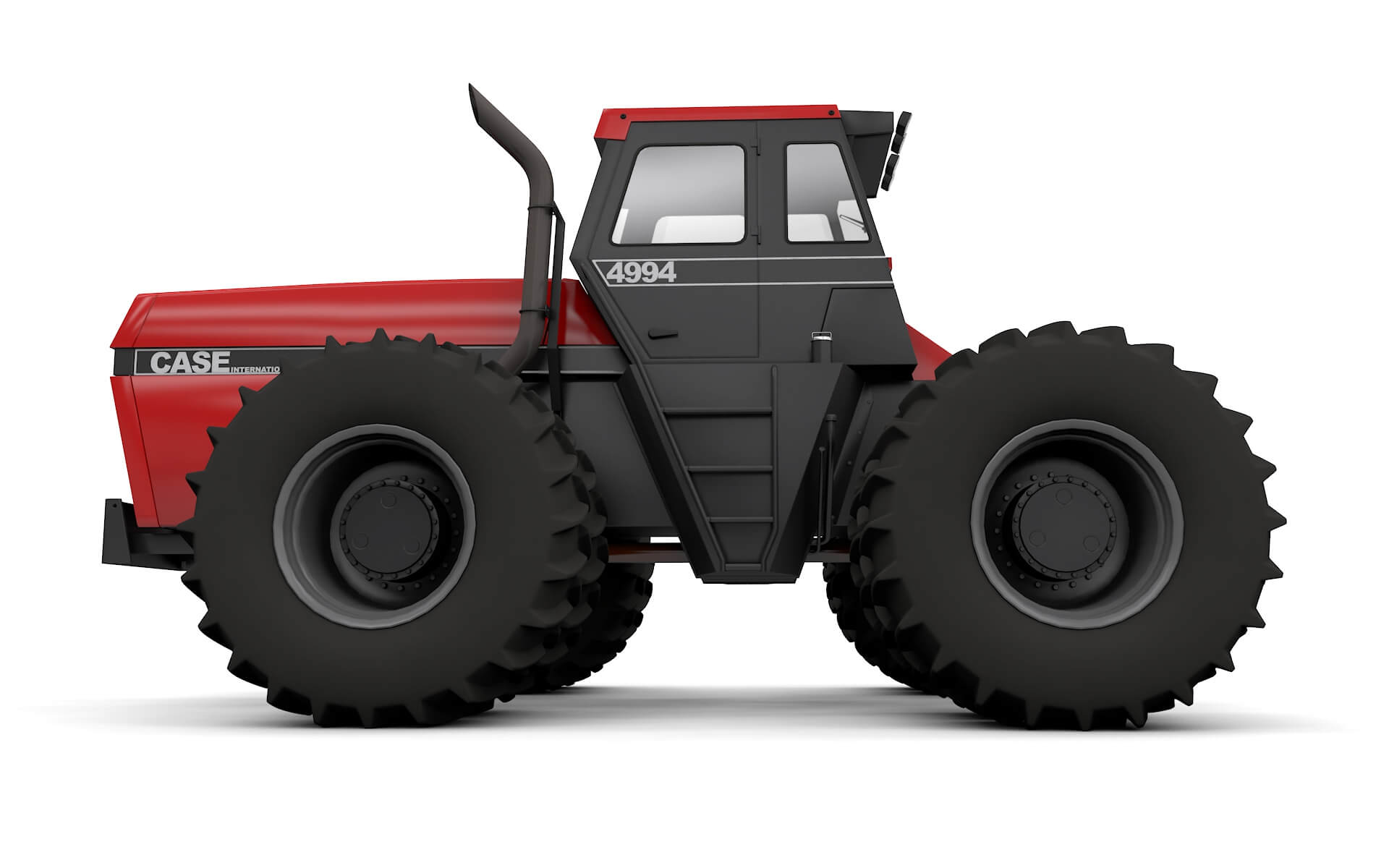 Ji Case 4994 1984 Tractor Red Version - 3D Model by brunomcardoso