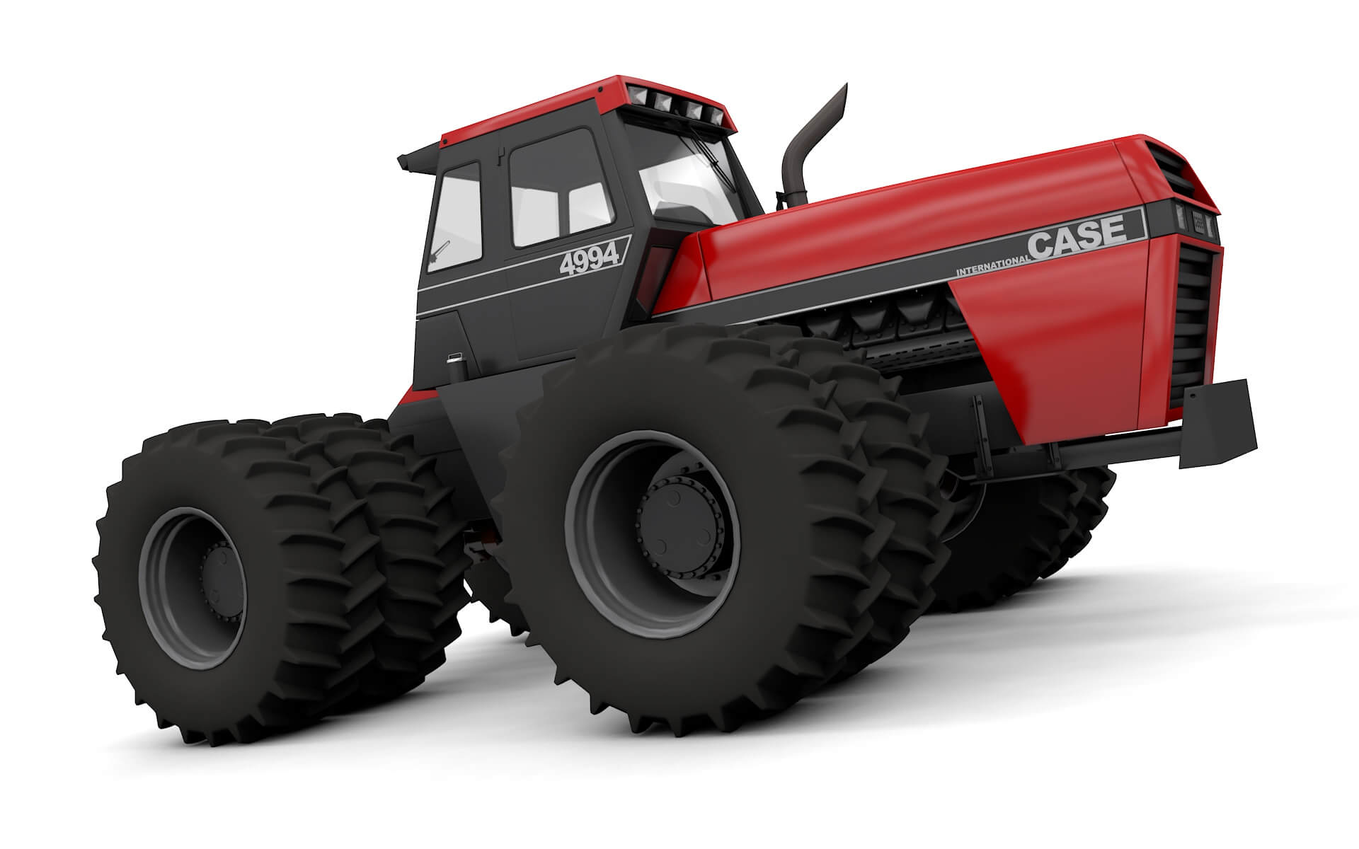 Ji Case 4994 1984 Tractor Red Version - 3D Model by brunomcardoso