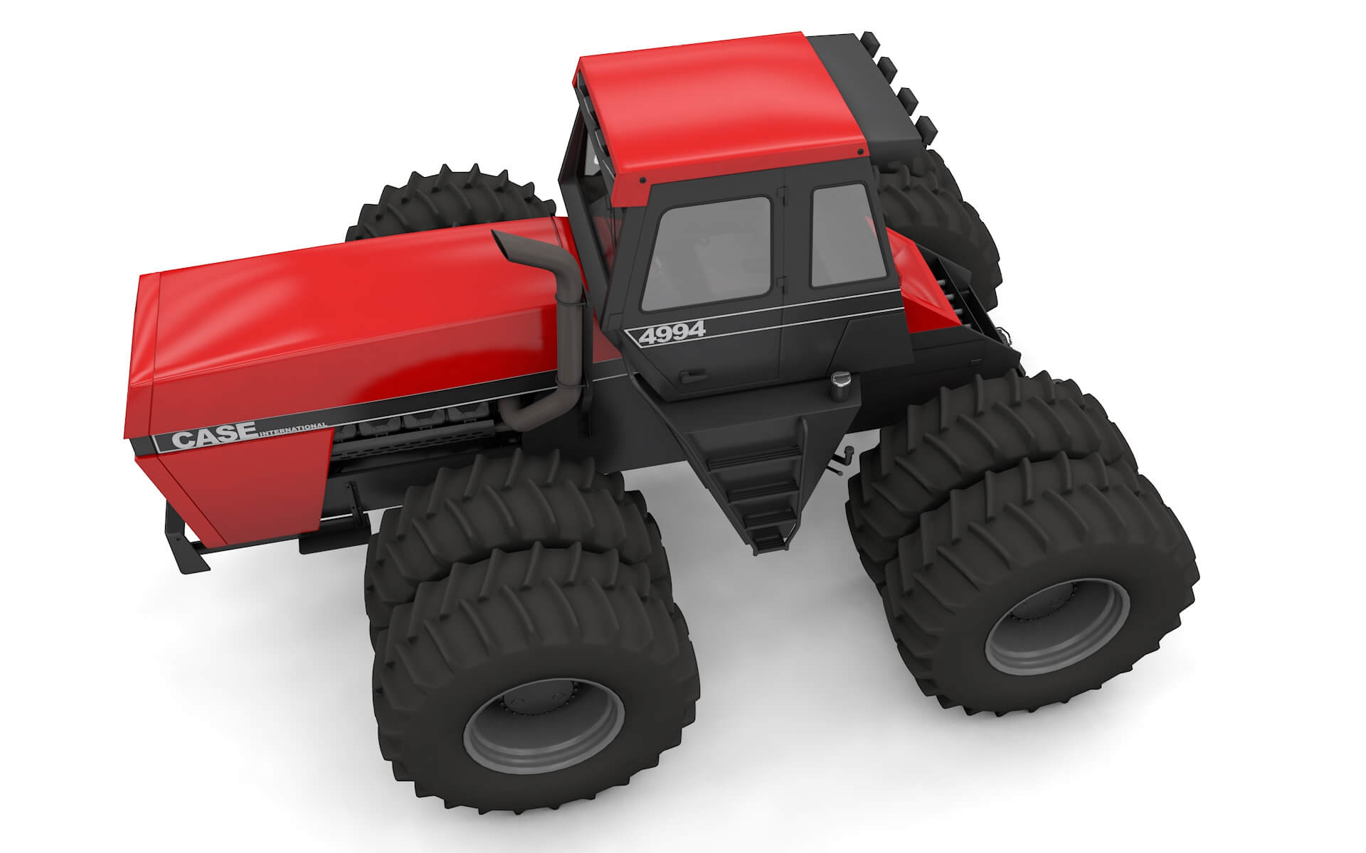 Ji Case 4994 1984 Tractor Red Version - 3D Model by brunomcardoso