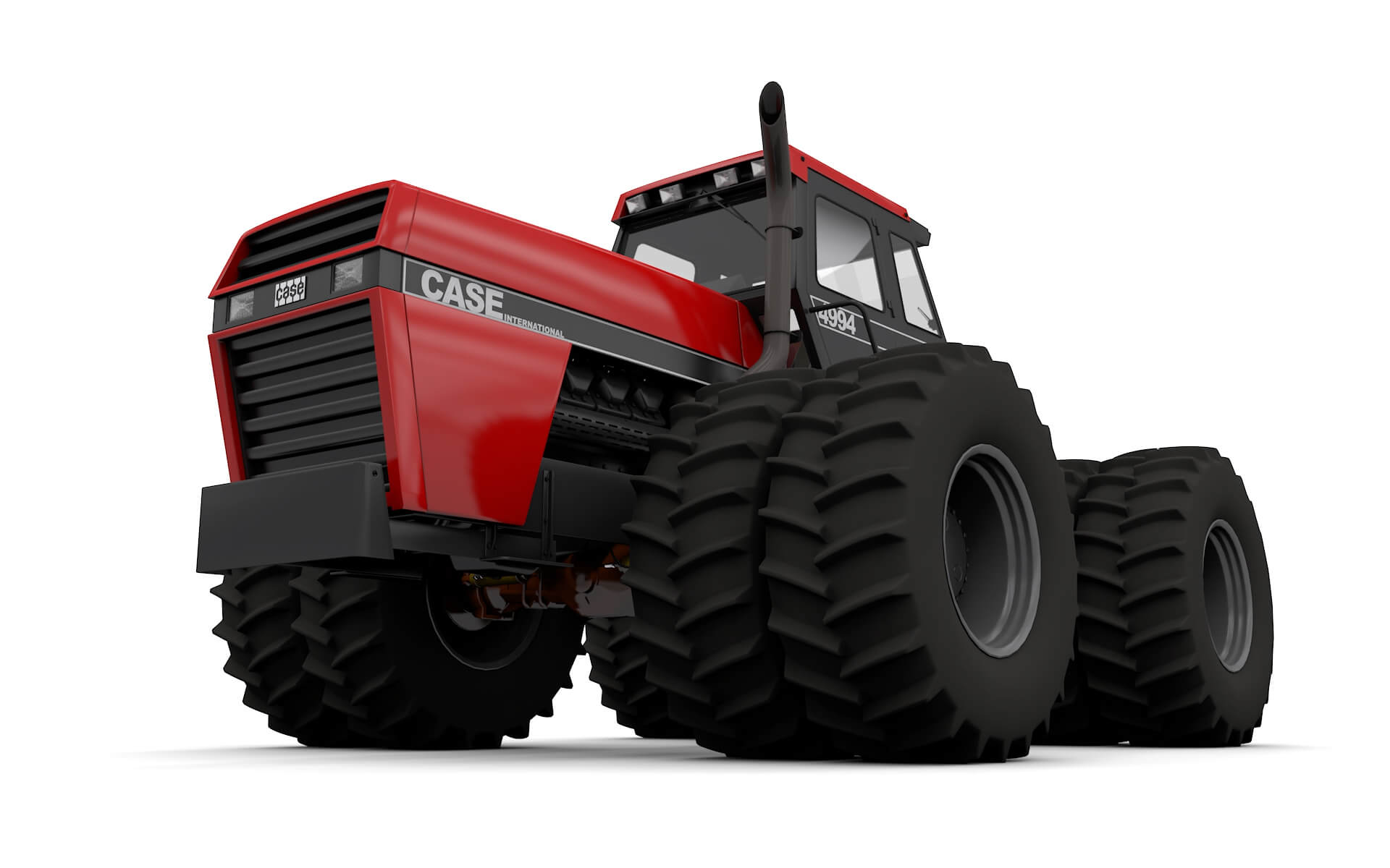 Ji Case 4994 1984 Tractor Red Version - 3D Model by brunomcardoso