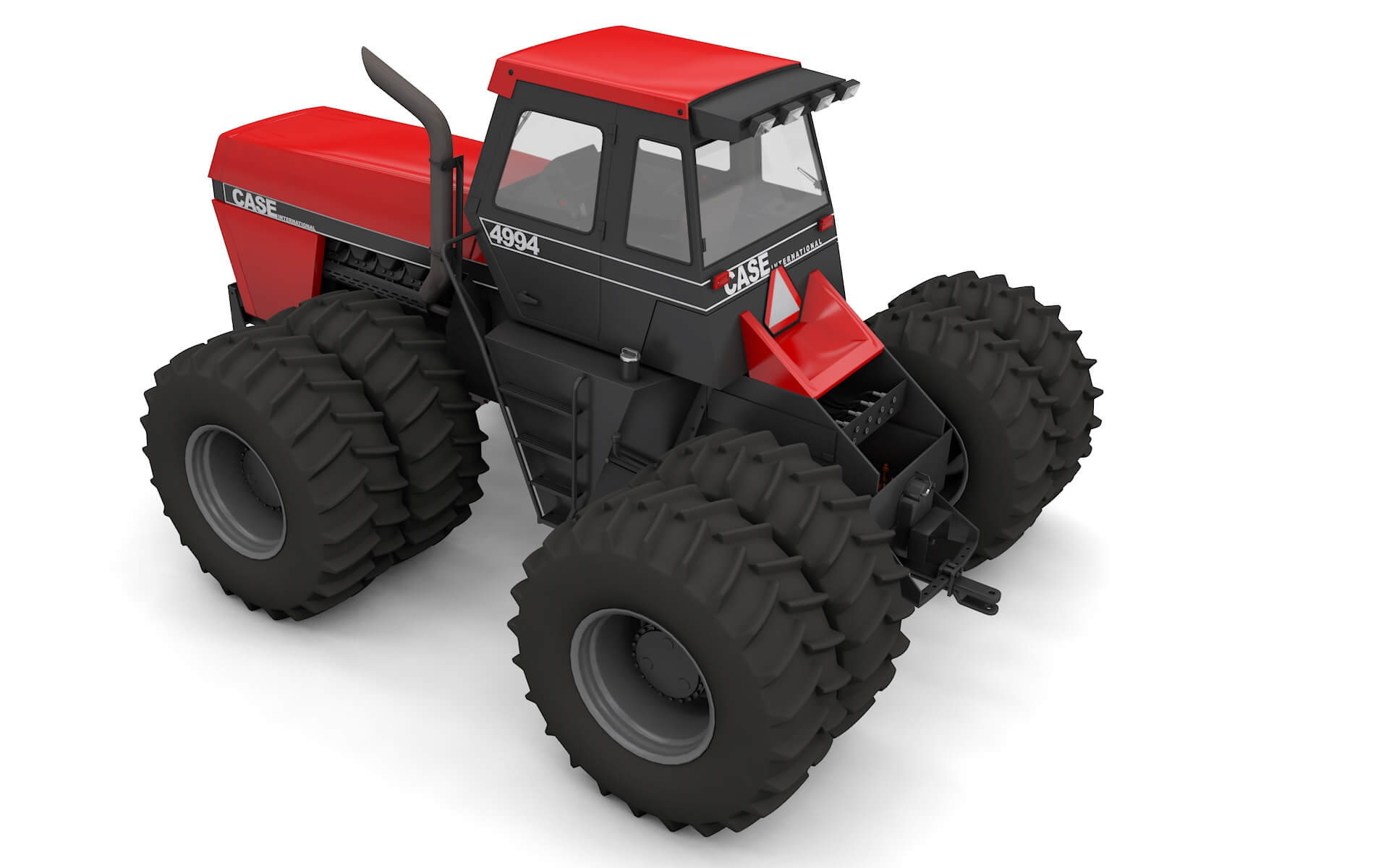 Ji Case 4994 1984 Tractor Red Version - 3D Model by brunomcardoso