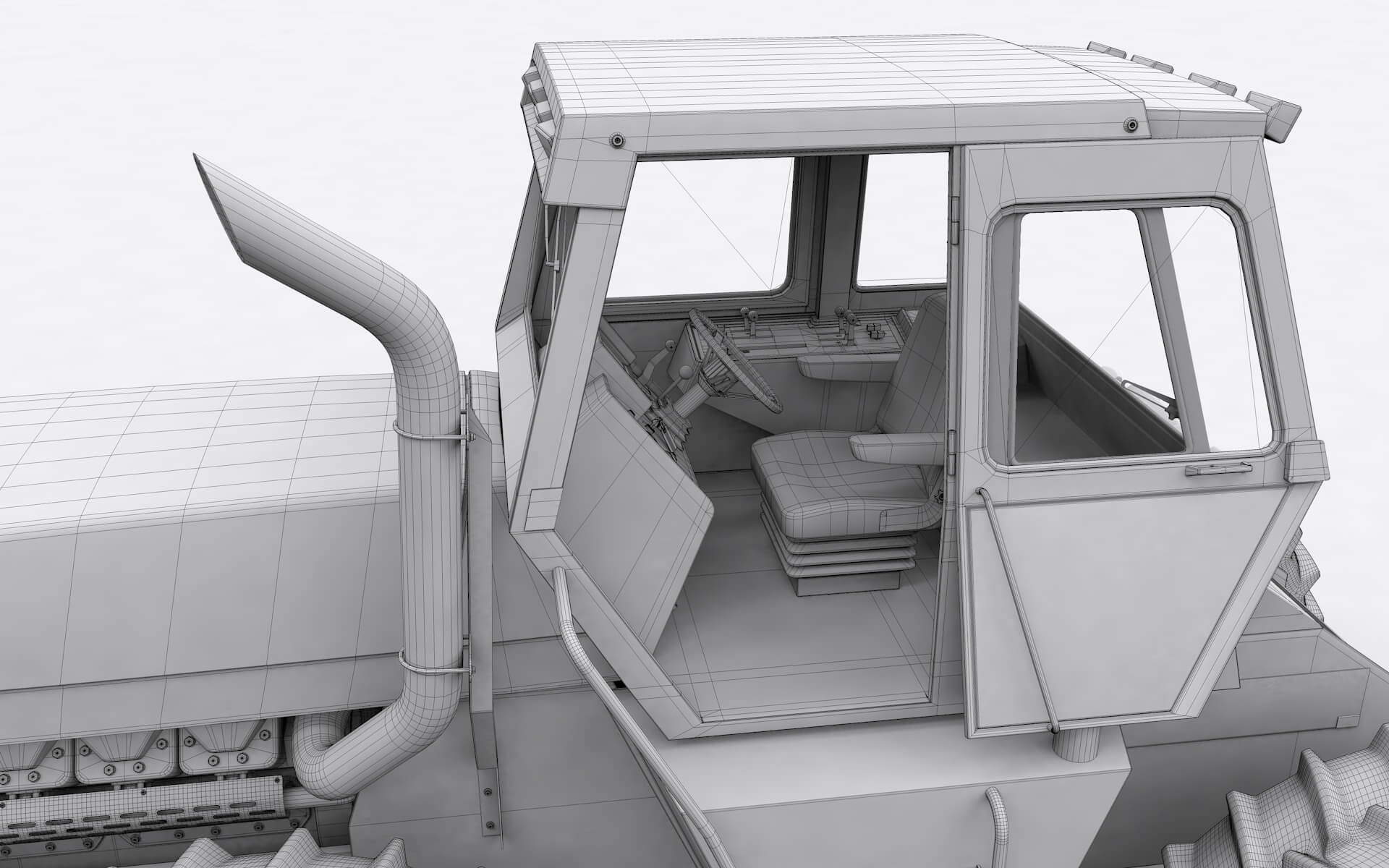 Ji Case 4994 1984 Tractor Red Version - 3D Model by brunomcardoso