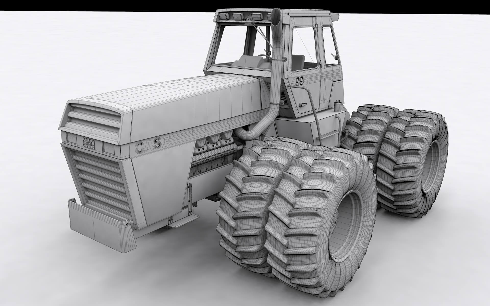 J.i. Case 4994 1984 Tractor White Version - 3D Model by brunomcardoso