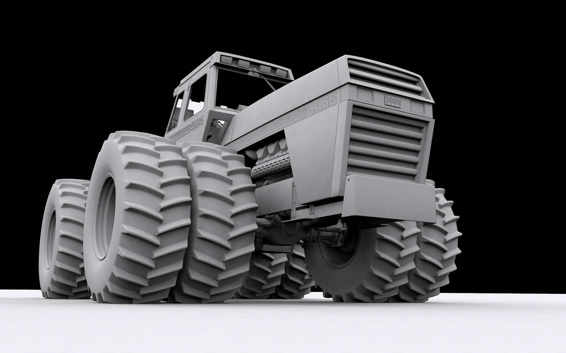 J.i. Case 4994 1984 Tractor White Version - 3D Model by brunomcardoso