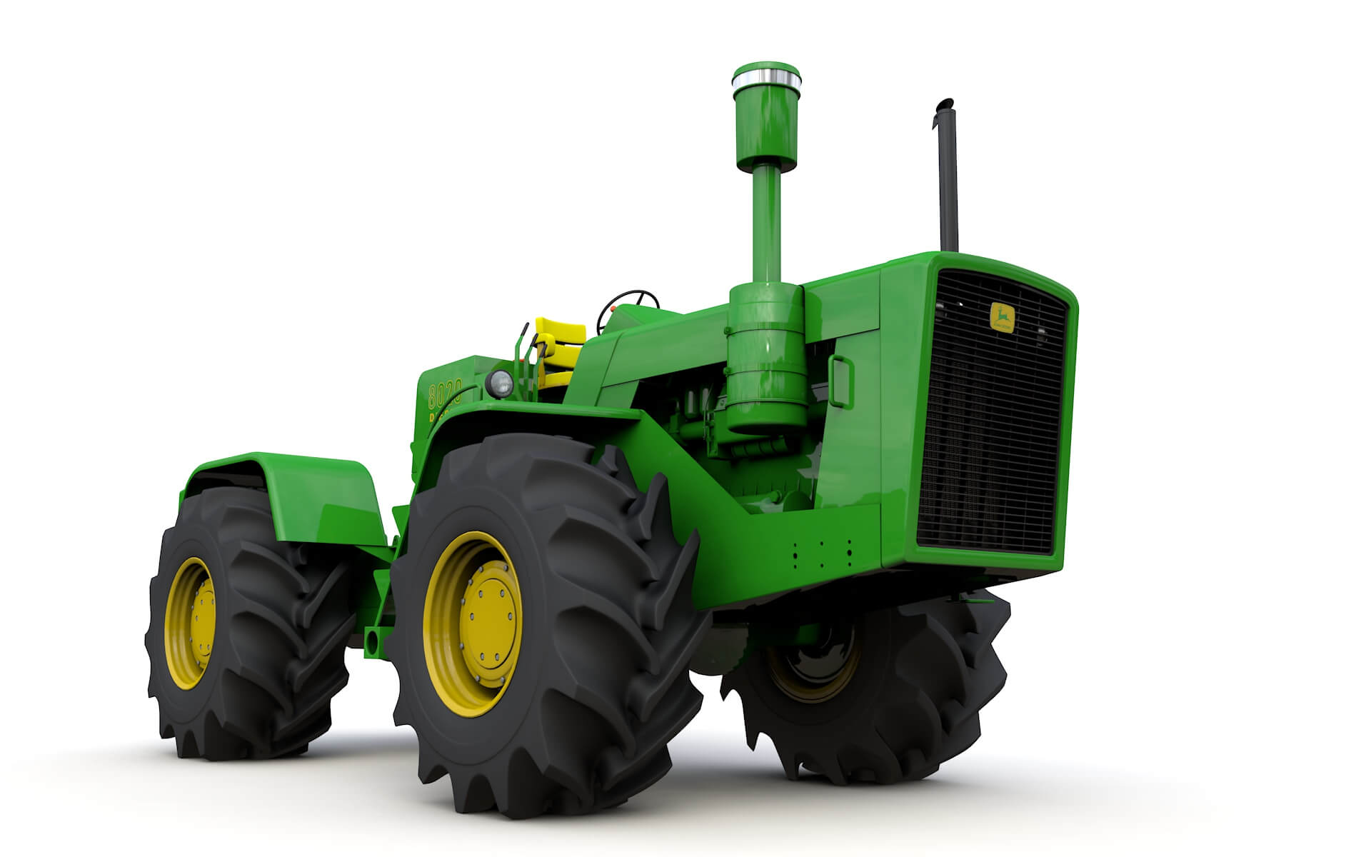 John Deere 8020 4WD Tractor 1960 - 3D Model by brunomcardoso