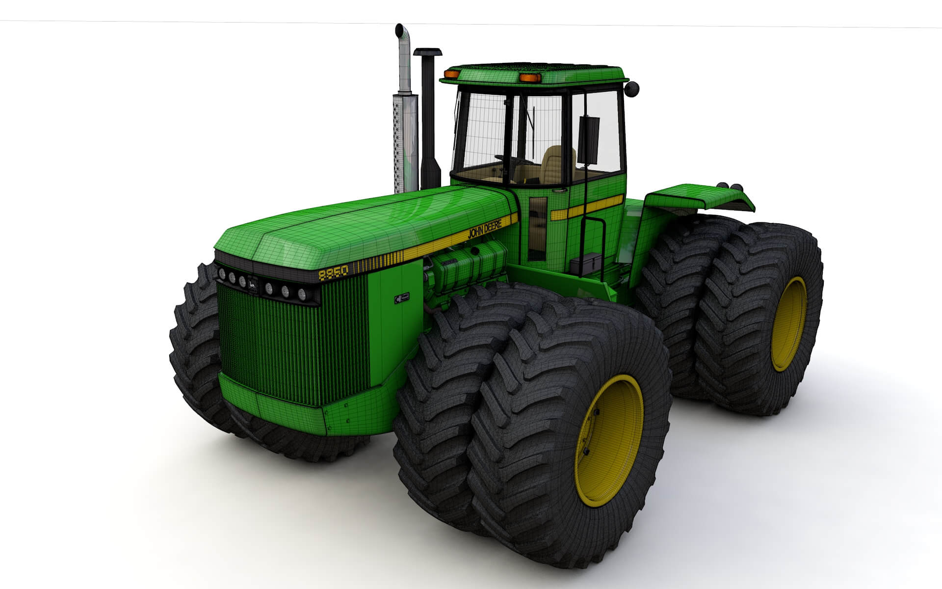 John Deere 8850 4WD Tractor 1985 - 3D Model by brunomcardoso
