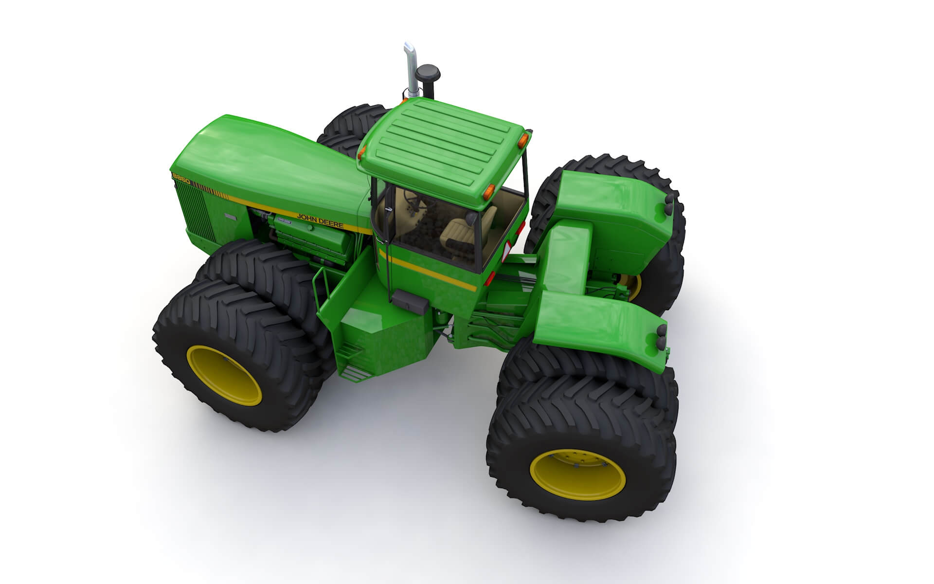 John Deere 8850 4WD Tractor 1985 - 3D Model by brunomcardoso