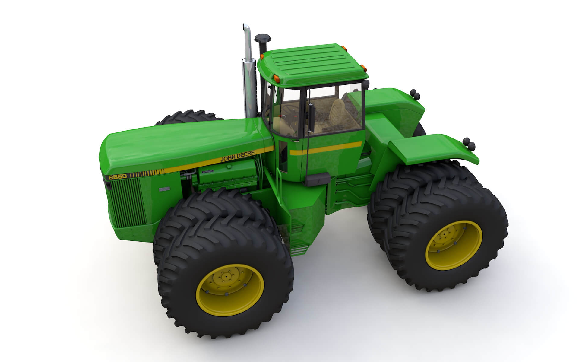 John Deere 8850 4WD Tractor 1985 - 3D Model by brunomcardoso