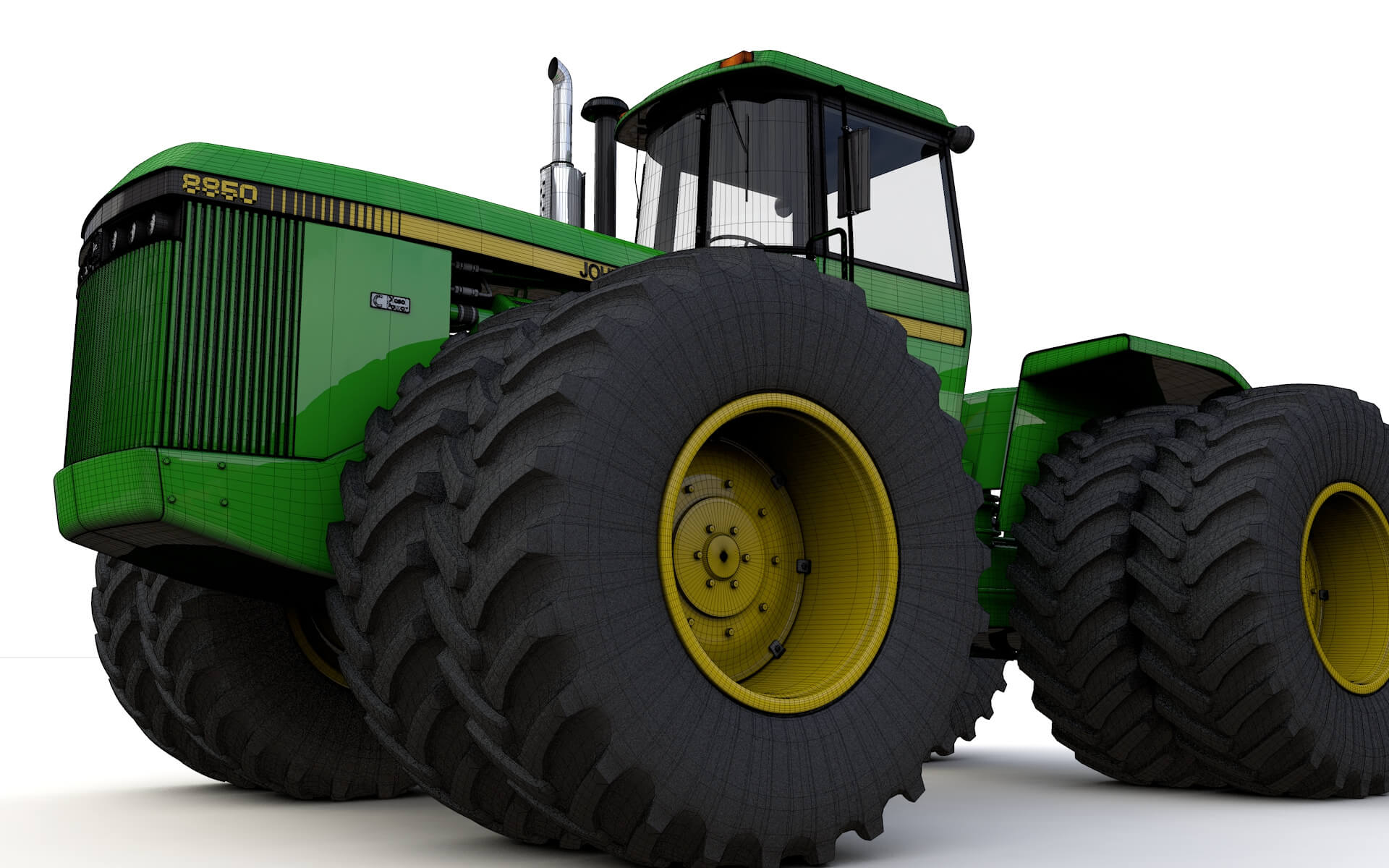 John Deere 8850 4WD Tractor 1985 - 3D Model by brunomcardoso